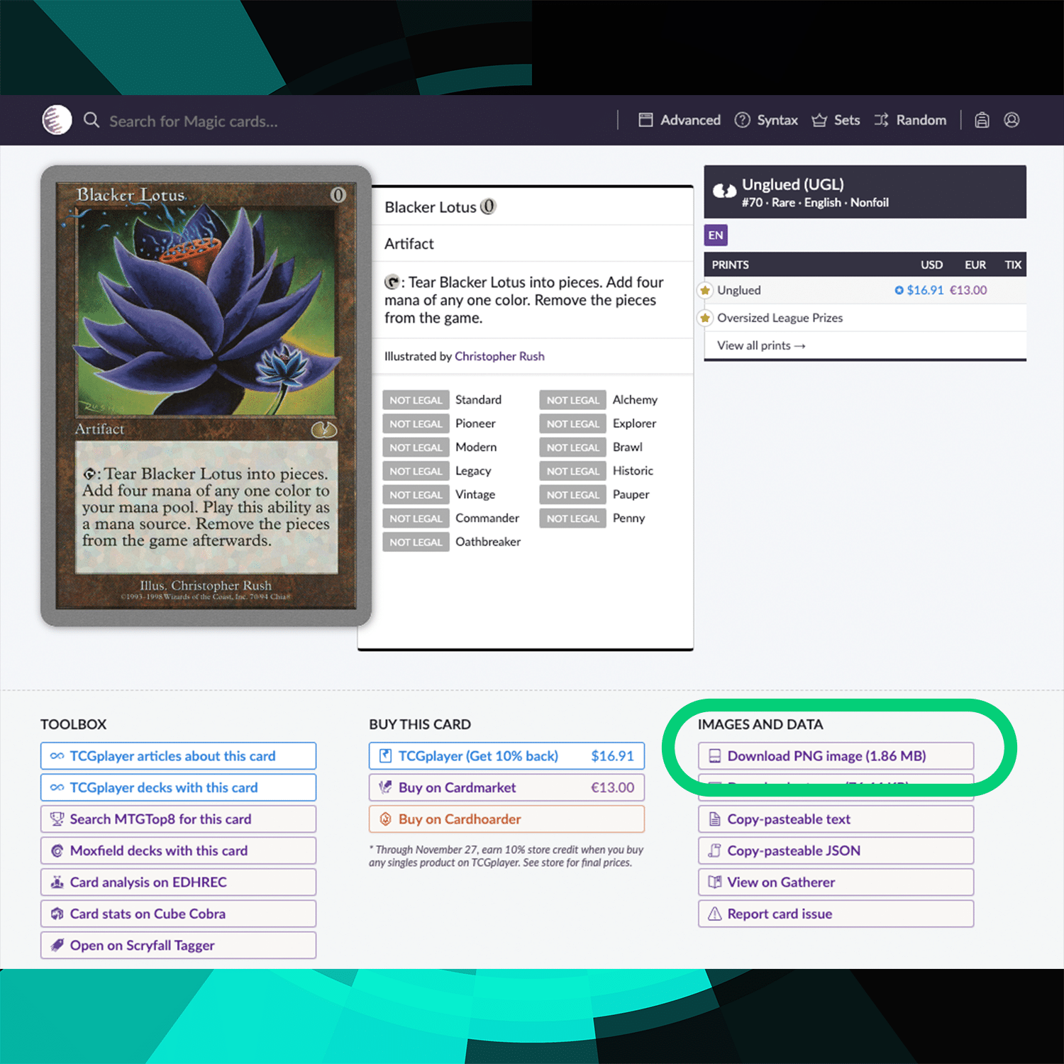 How to acquiring MTG Card Images - Make Proxy Card